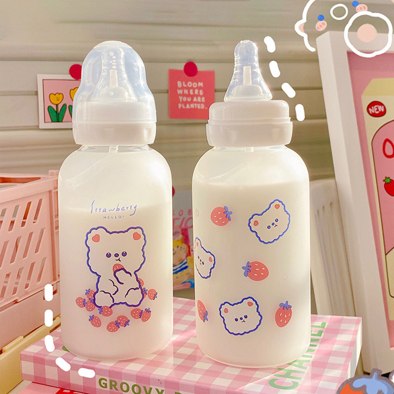 Cartoon Bear Ins Cute Pacifier Glass