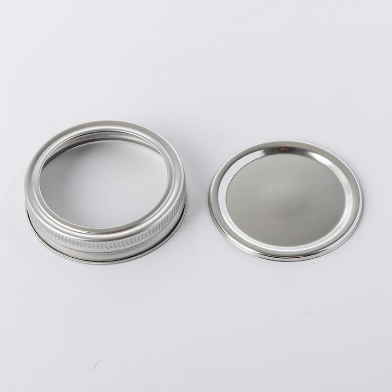 Gold Silver Round Metal Cover Customization | glass jar supplier