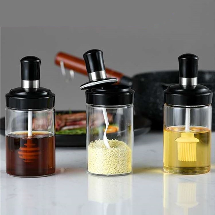 Household Sealed Oil Can Glass Seasoning Jar