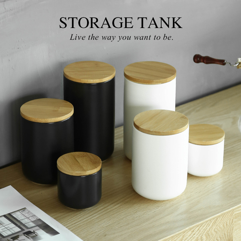 Nordic Ceramic Sealed Small Storage Tank