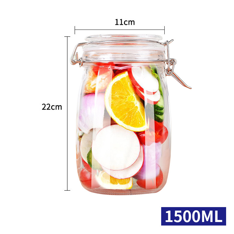 Snap-Sealed Food Glass Jar