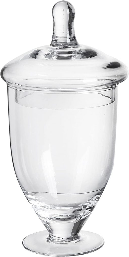 Small Clear Glass Apothecary Candy Storage Jars